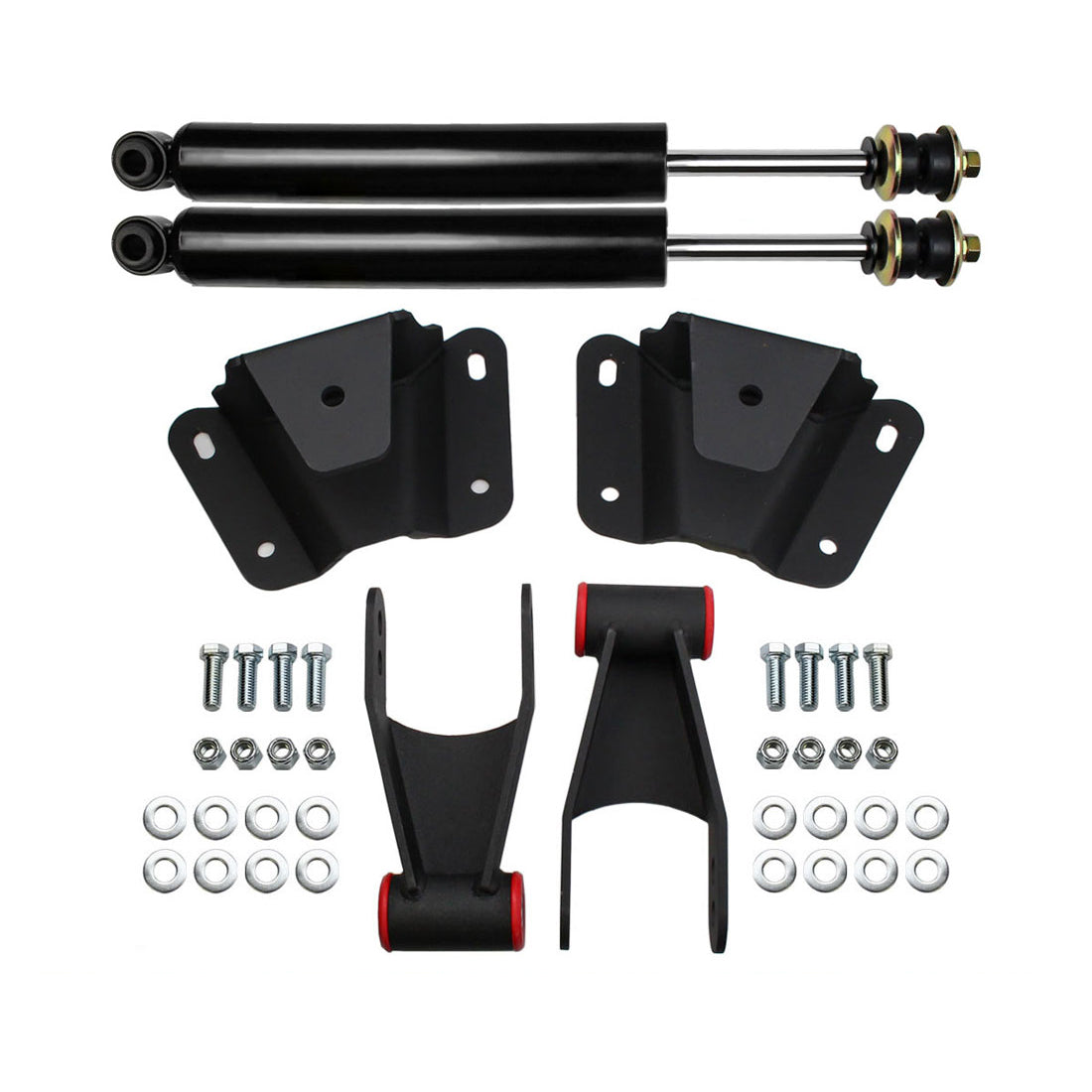 For 1973-1979 Ford F100 2WD 4" Rear Drop Lowering Kit w Hanger Shackle ...