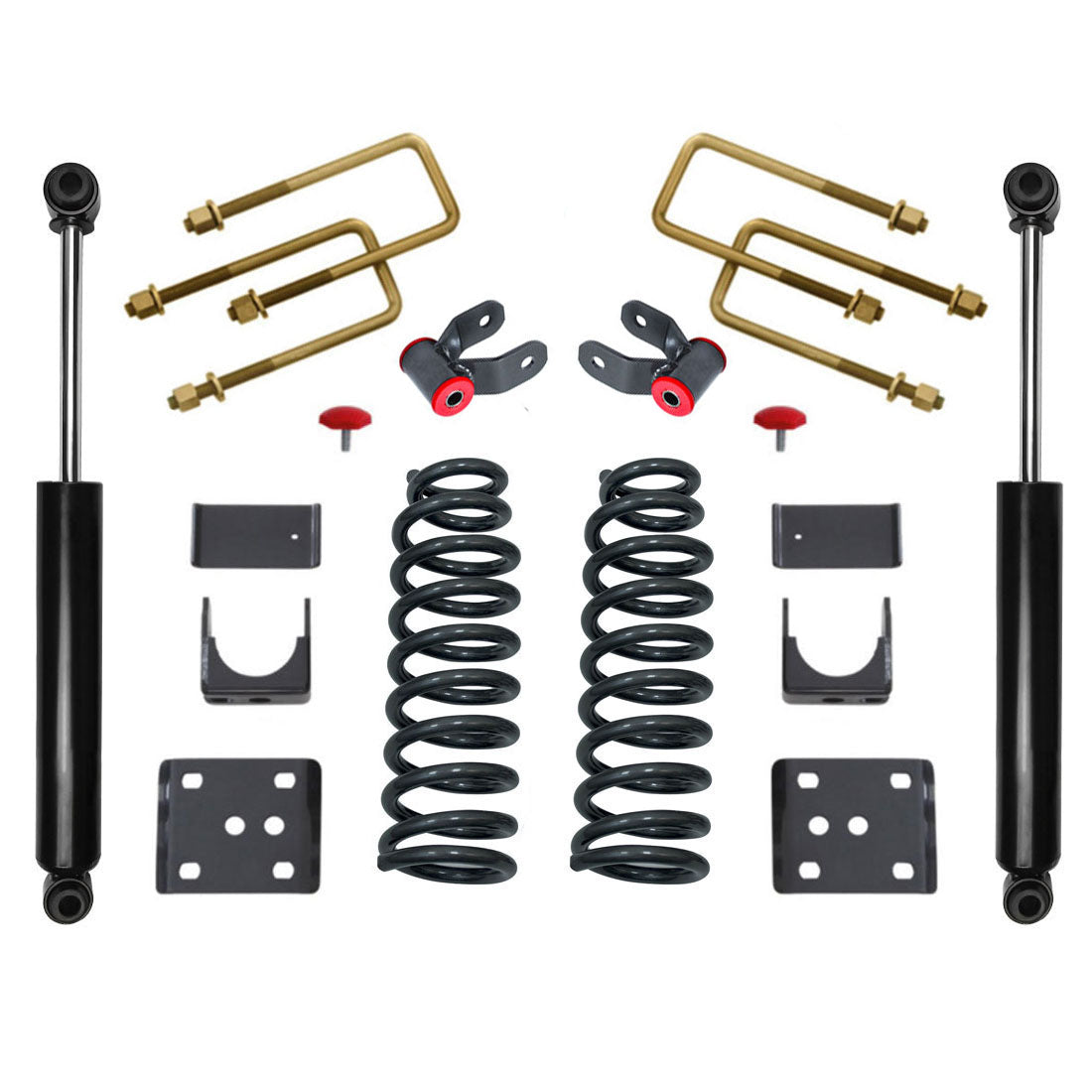 3"/5" Drop Lowering Kit with Rear Shocks For 2004-2008 Ford F150 | The ...